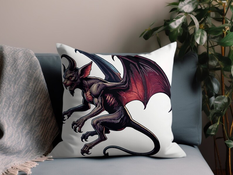 Jersey Devil Clipart | Cryptid, Leeds Devil, Watercolor Cartoon ...