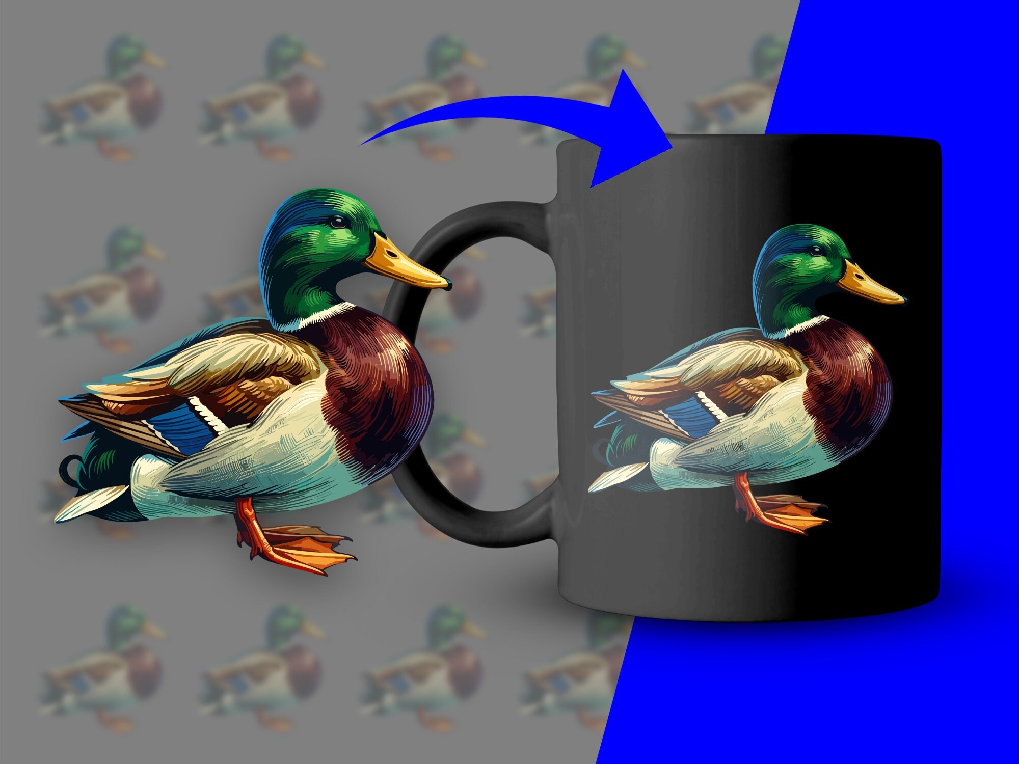 Bird Drake Mallard Duck Farm Wildlife SVG PNG Clipart Sublimation ...