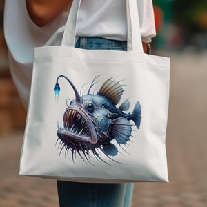 Ocean Anglerfish Deep Sea Fish SVG PNG Clipart | Sublimation ...