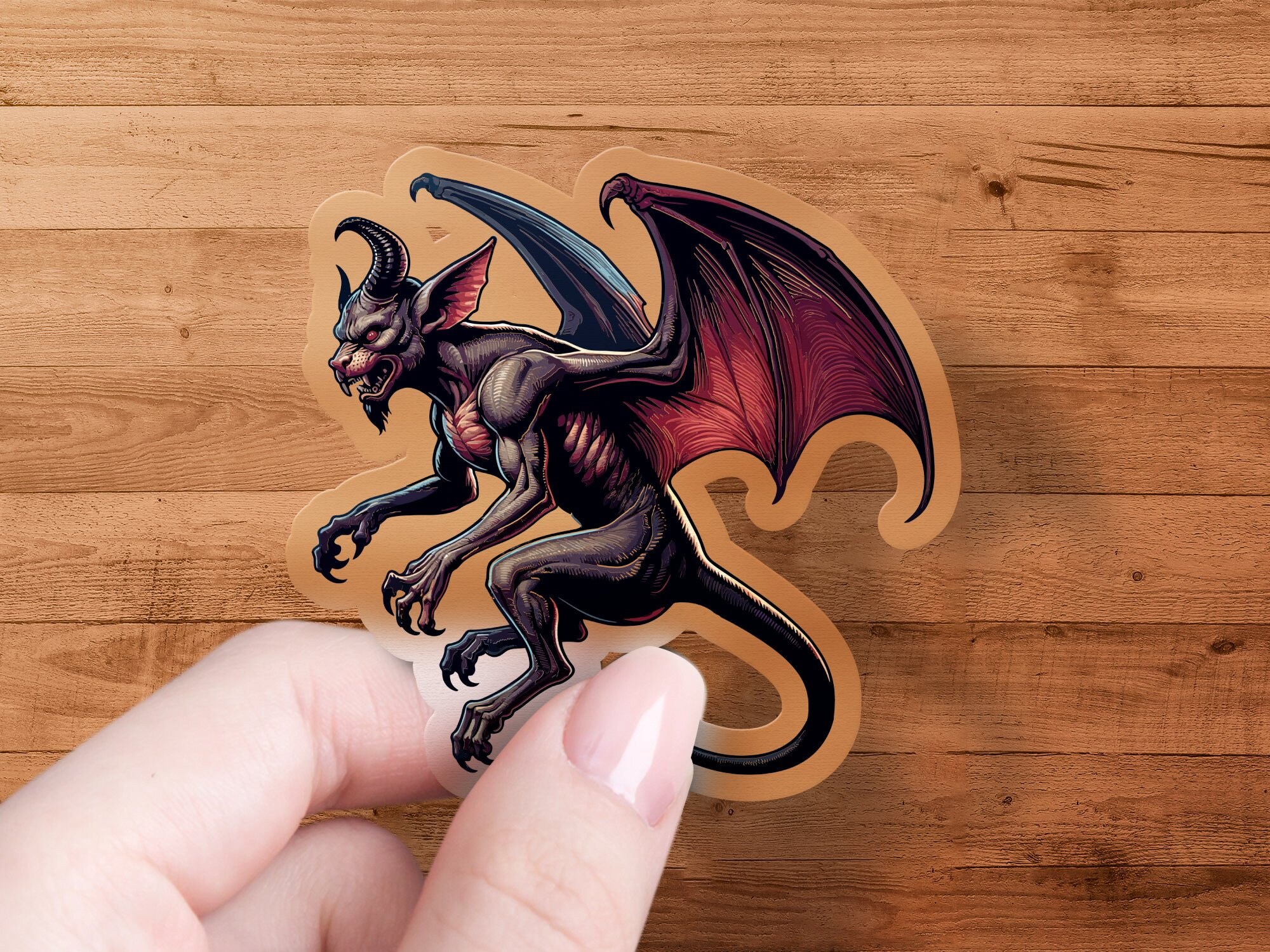 Jersey Devil Clipart | Cryptid, Leeds Devil, Watercolor Cartoon ...