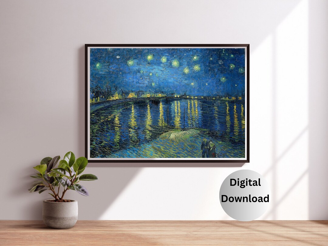 Vincent Van Gogh's Starry Night Over the Rhone 1888 Digital Download ...
