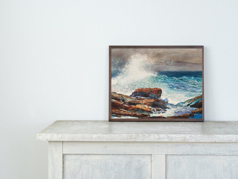 Incoming Tide Scarboro, Maine (1883) by Winslow Homer Digital Download ...