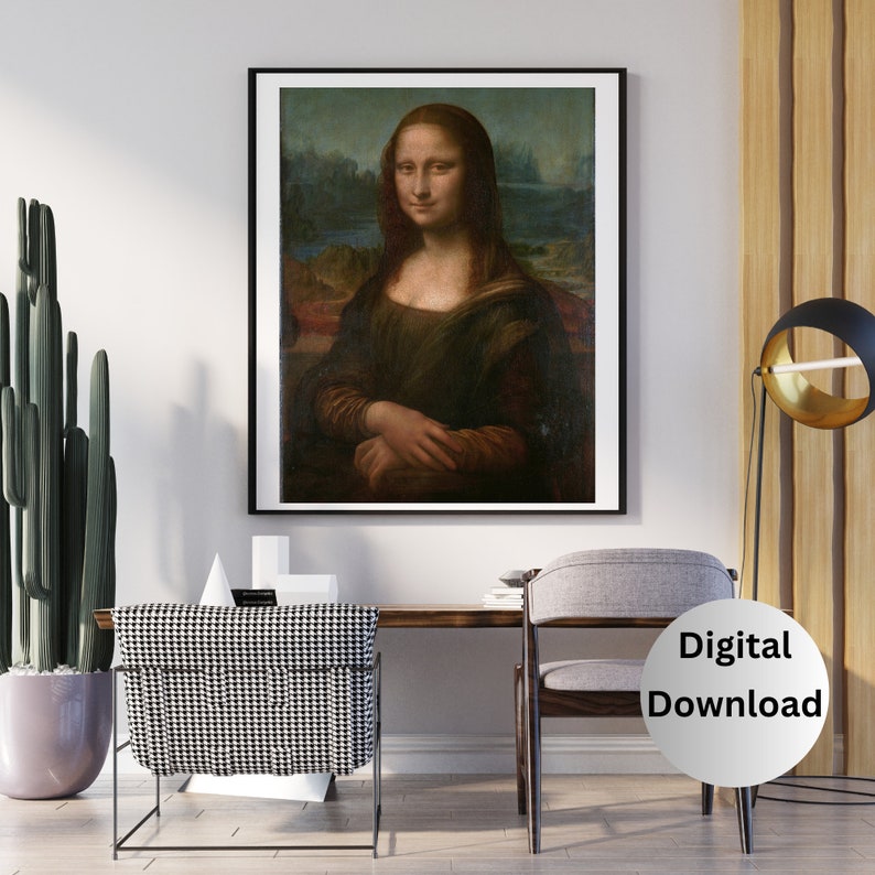 Leonardo Da Vinci's Mona Lisa Printable Digital Download - Etsy