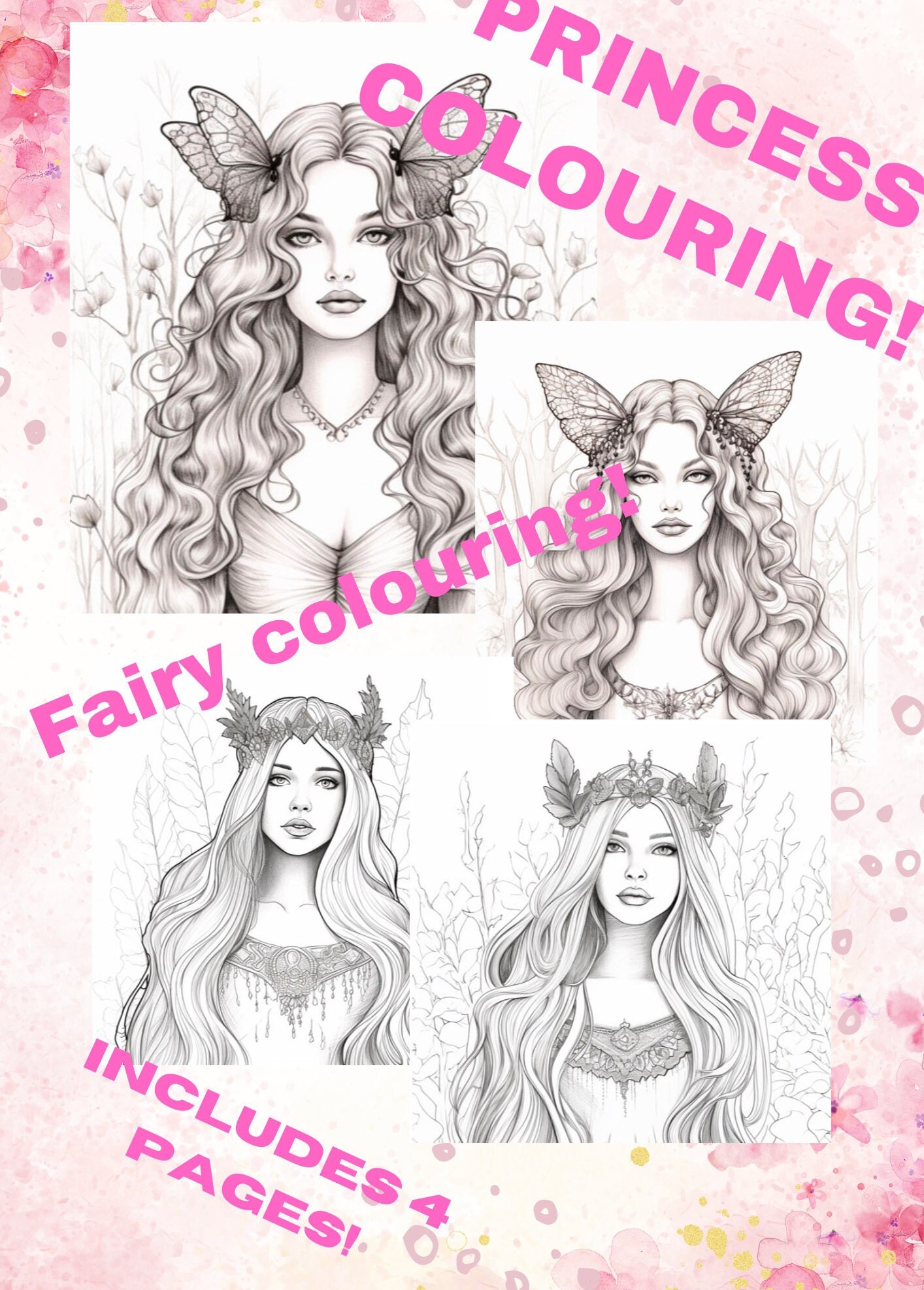 Art Hub for Kids, Fairy Coloring, Beautiful, Princess, Art for Kids ...