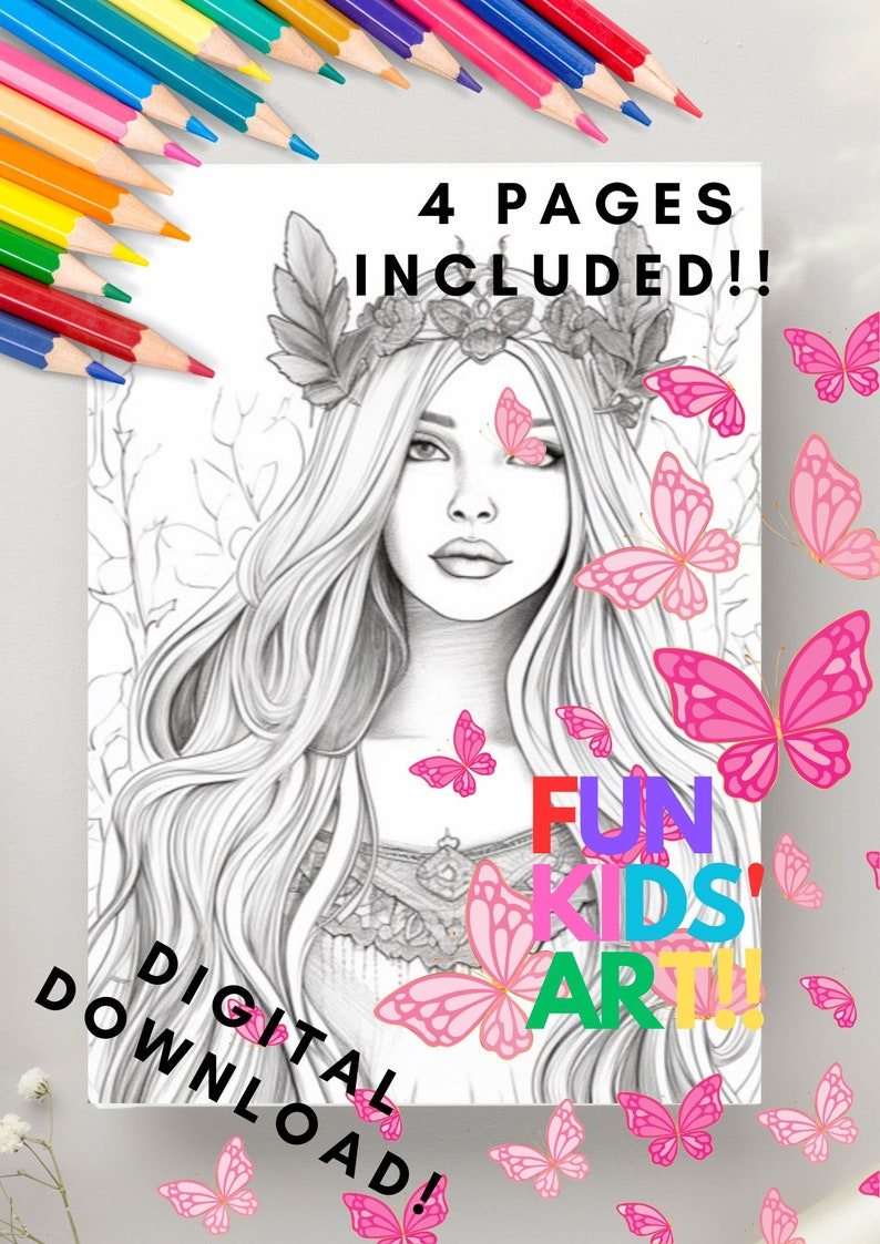 Art Hub for Kids, Fairy Coloring, Beautiful, Princess, Art for Kids ...
