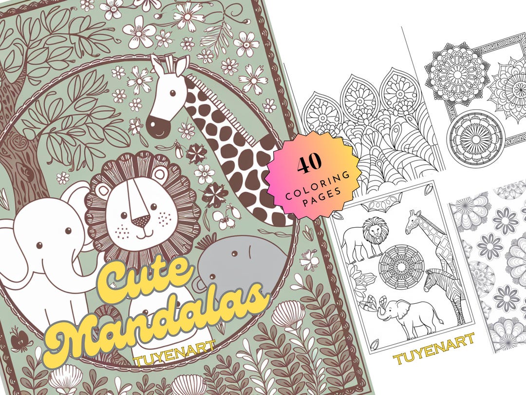 Cute Mandalas Coloring Book, Cute and Cozy Mandalas Coloring Pages ...