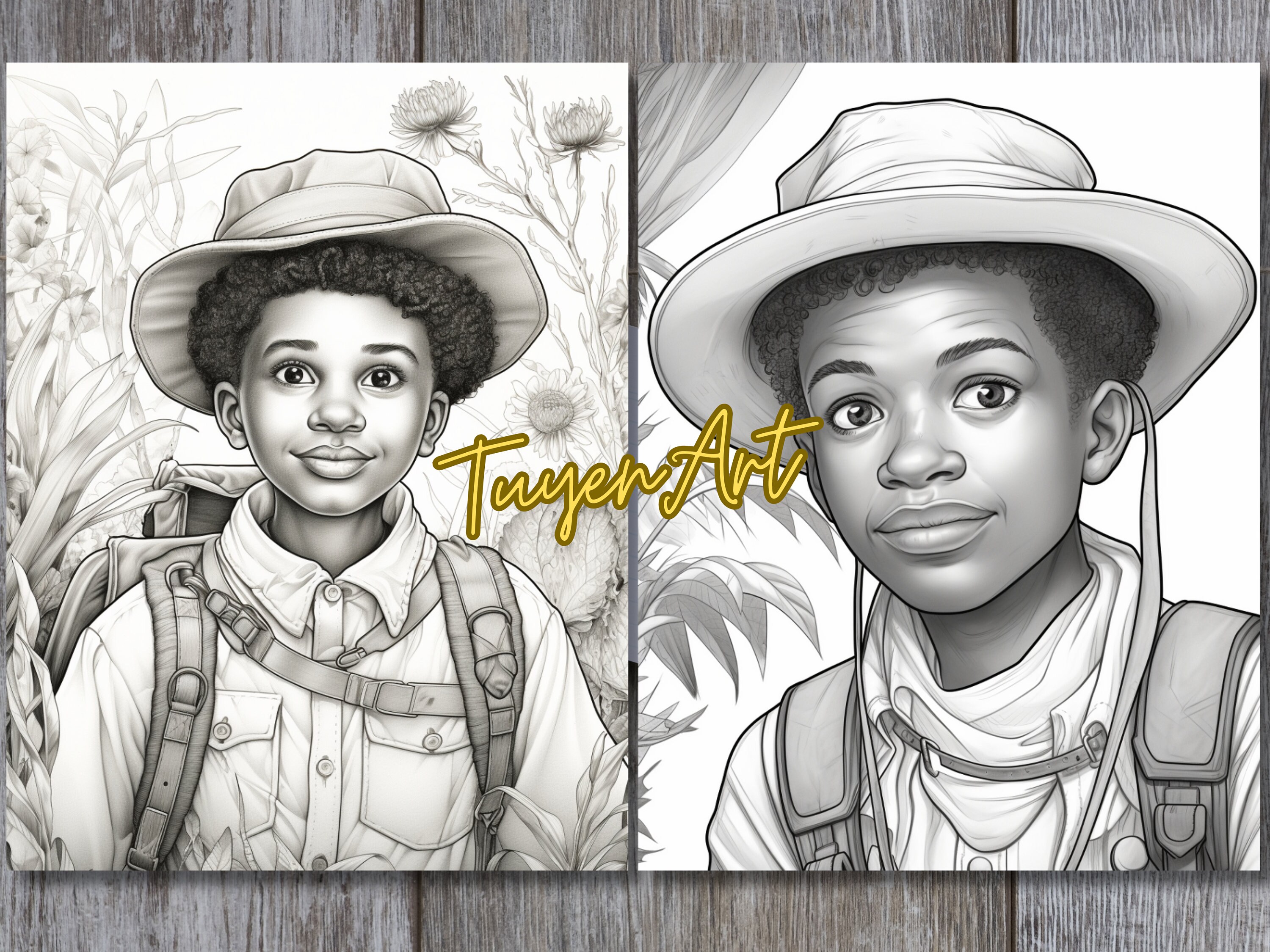 Black Boy Magic Coloring Pages, Afro Boy, Black Kids Coloring Book ...