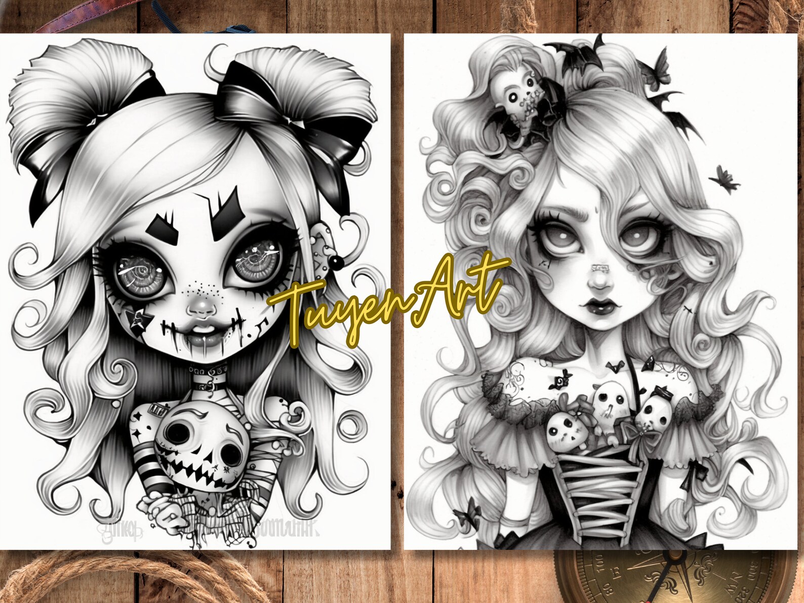 Beauty Miss Nightmare Coloring Book, Horror Beauties Coloring Pages ...