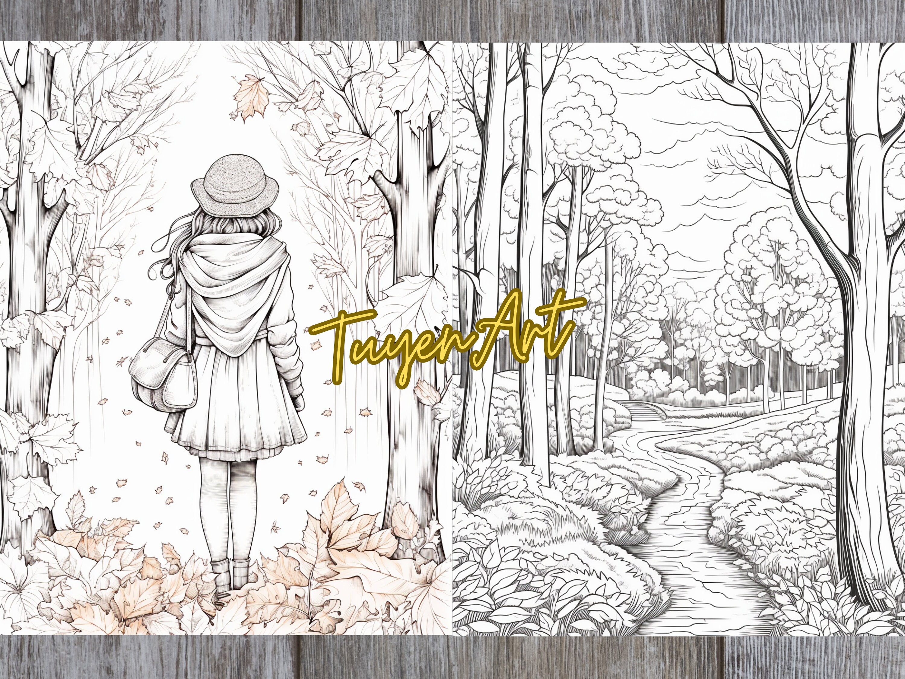 Autumn Coloring Book, Fall Coloring Pages, October Coloring Happy Fall ...