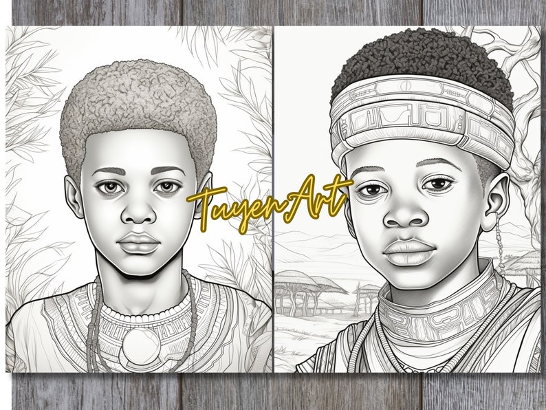 Black Boy Magic Coloring Pages, Afro Boy, Black Kids Magigc Coloring ...