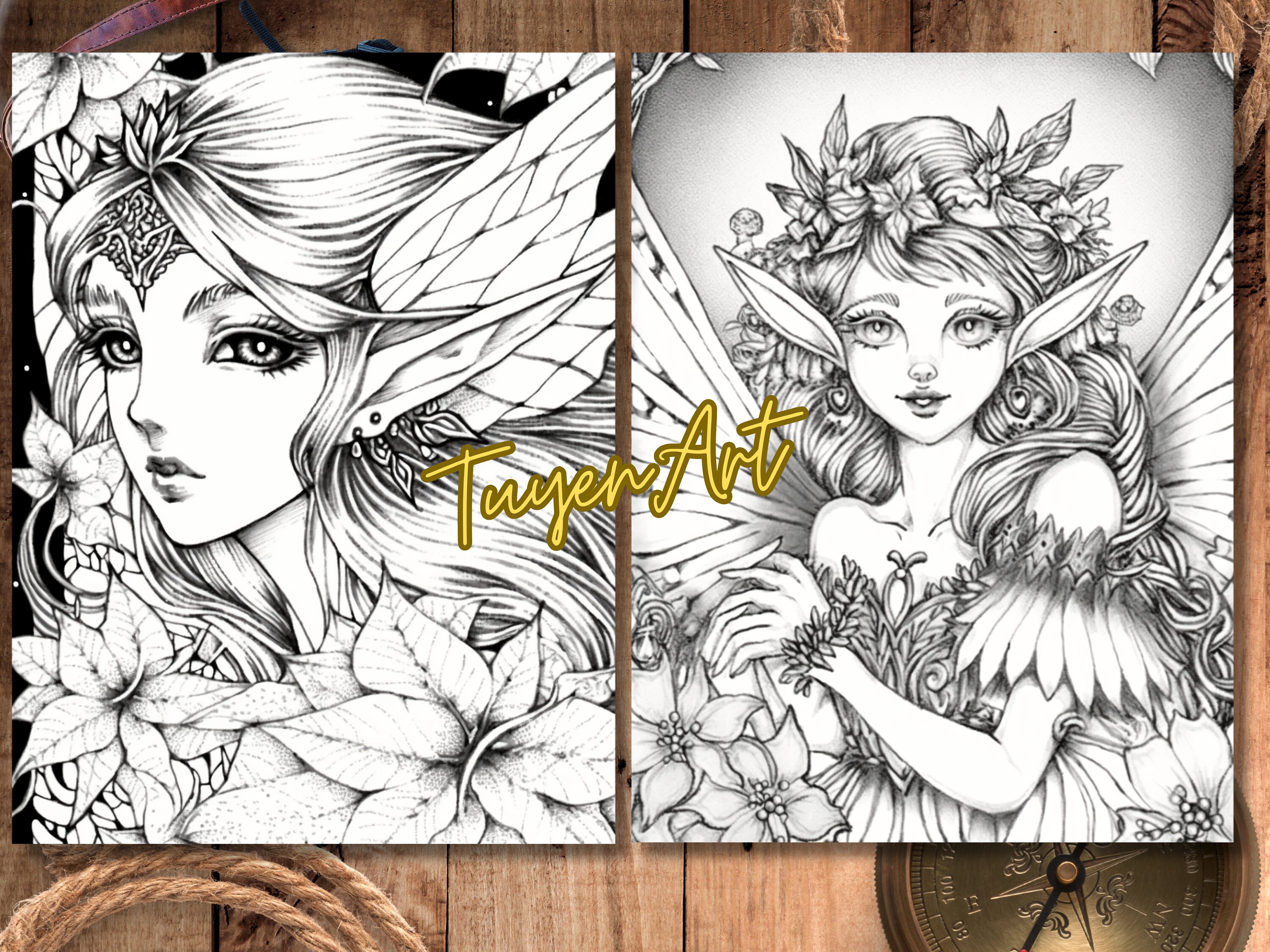 Princess Fairy Tale Coloring Book, Adult Coloring Pages, Fairies ...