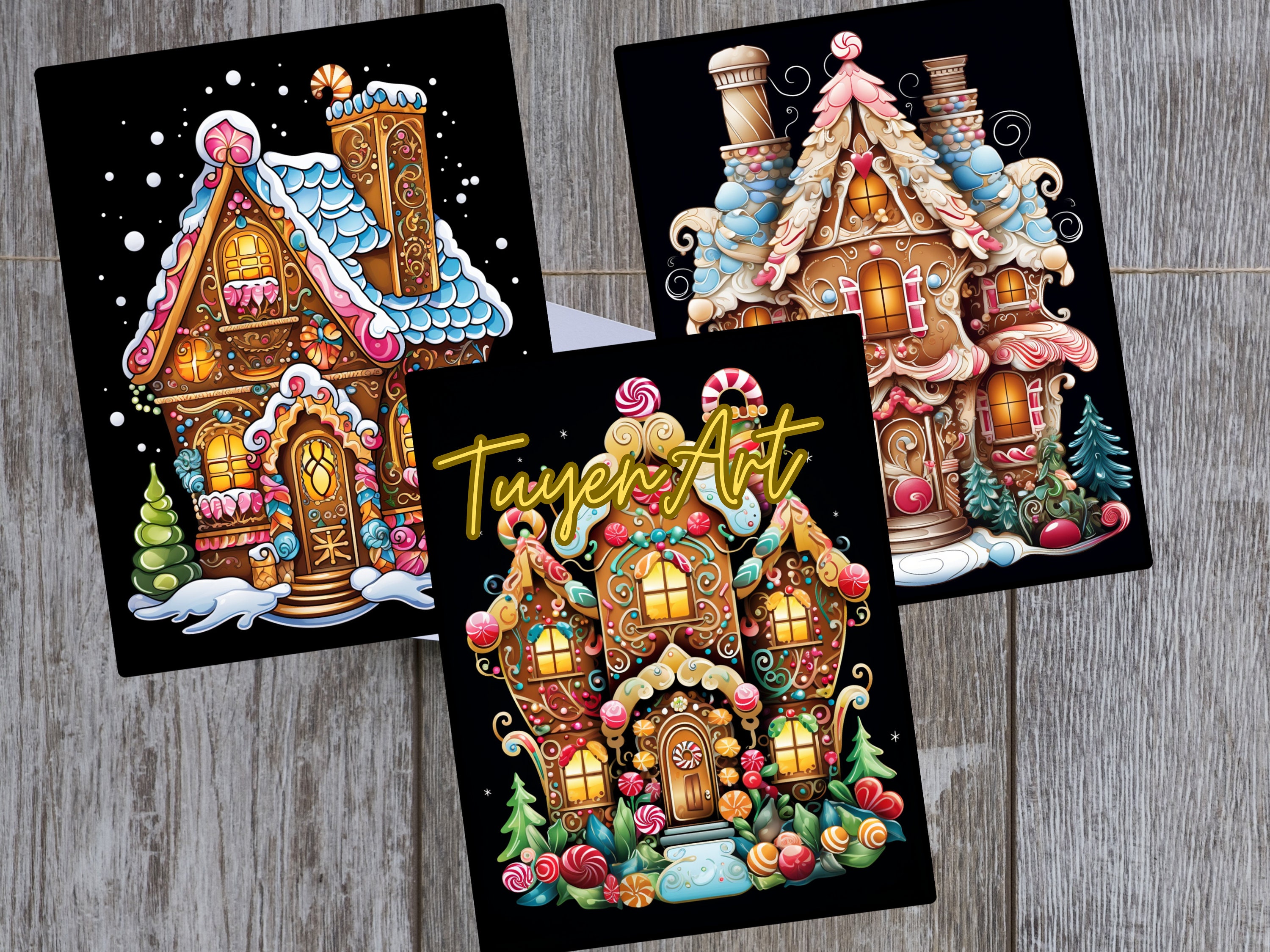 Gingerbread House Coloring Book, Christmas Candy, Christmas Themed ...