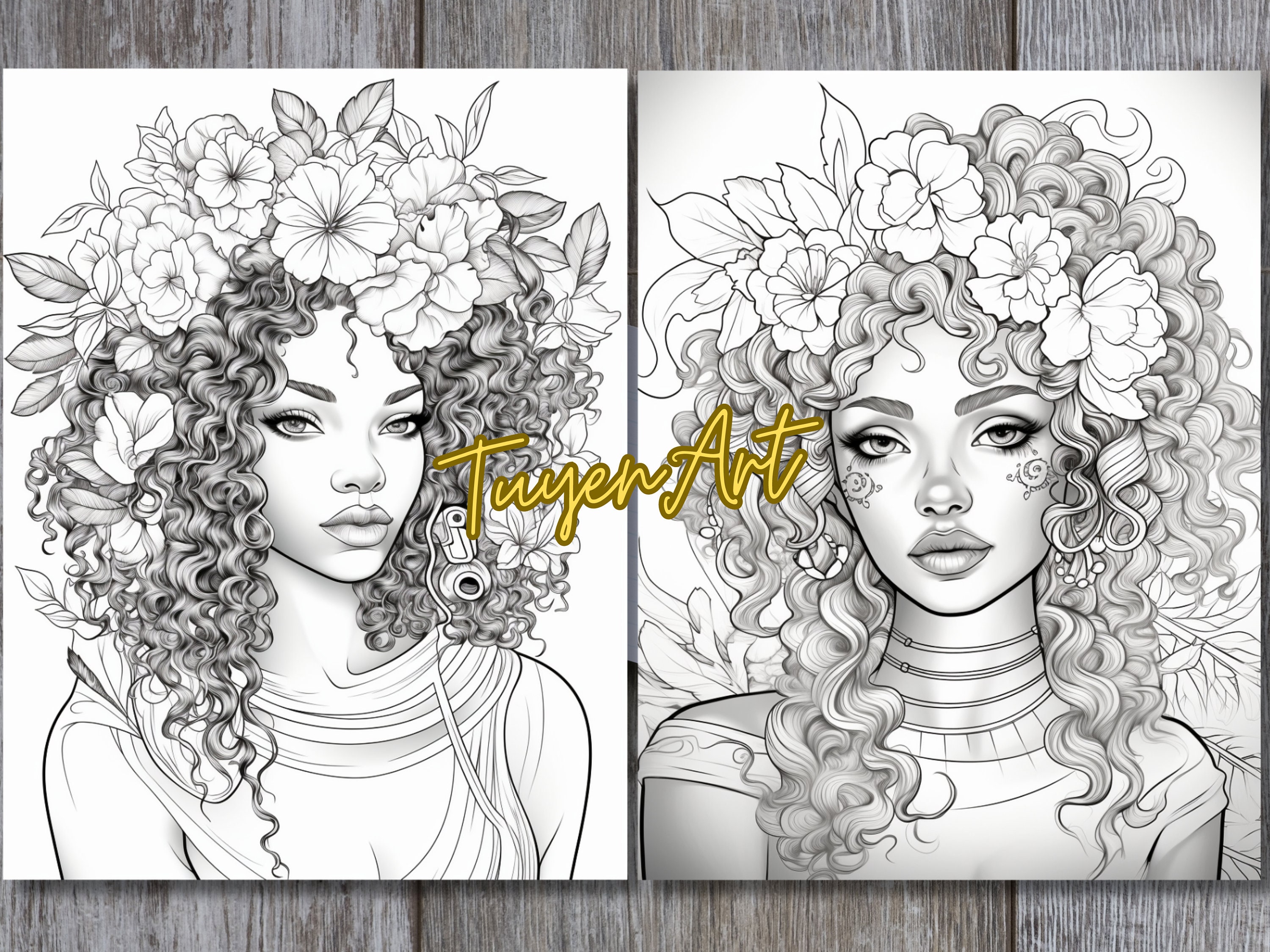 Portraits of Beautiful Black Women Vol 2, Black Women Beauties Portrait ...