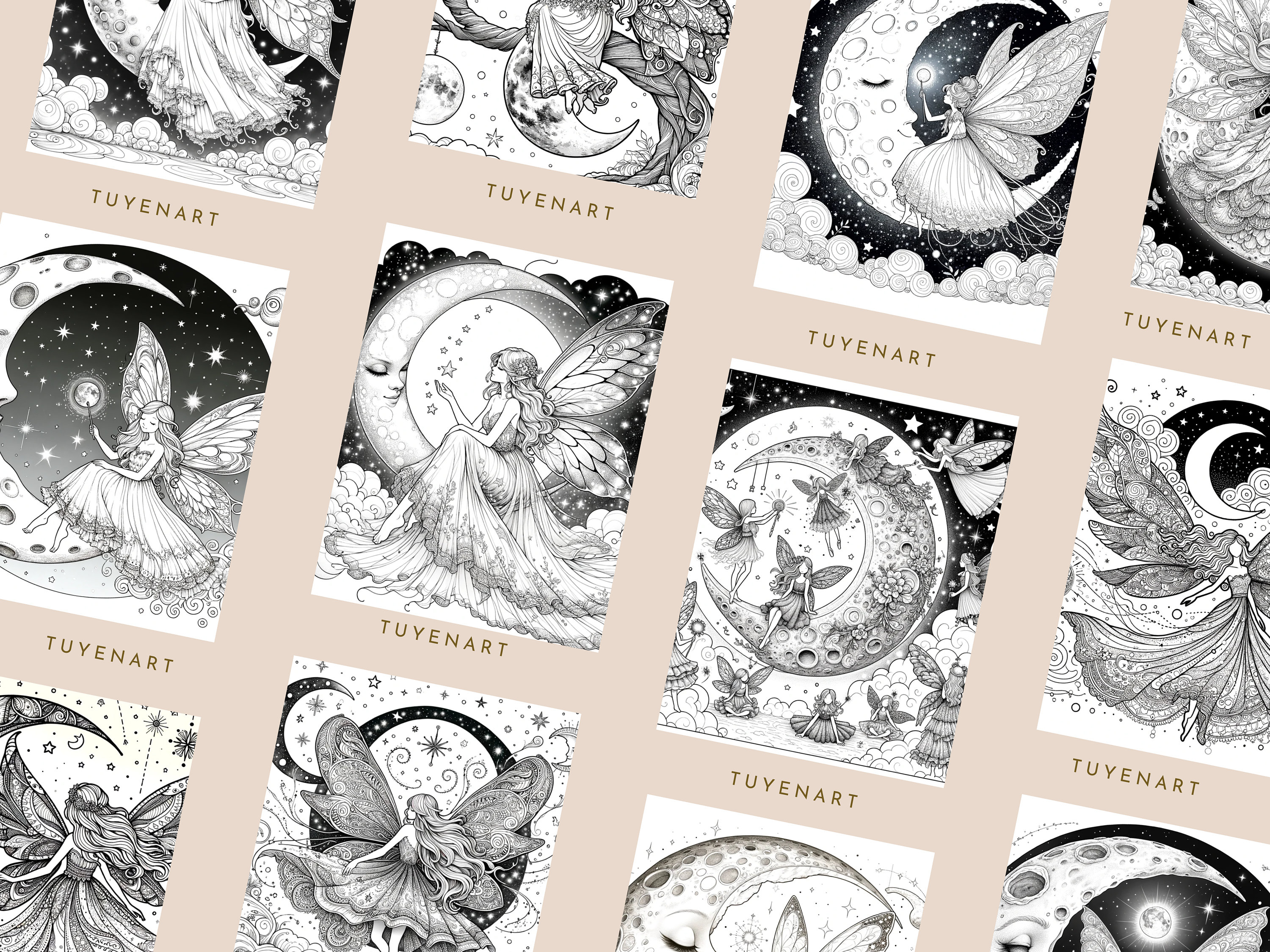 Moon Fairies Coloring Book, Fairy Girl Coloring Pages, Fantasy Coloring ...