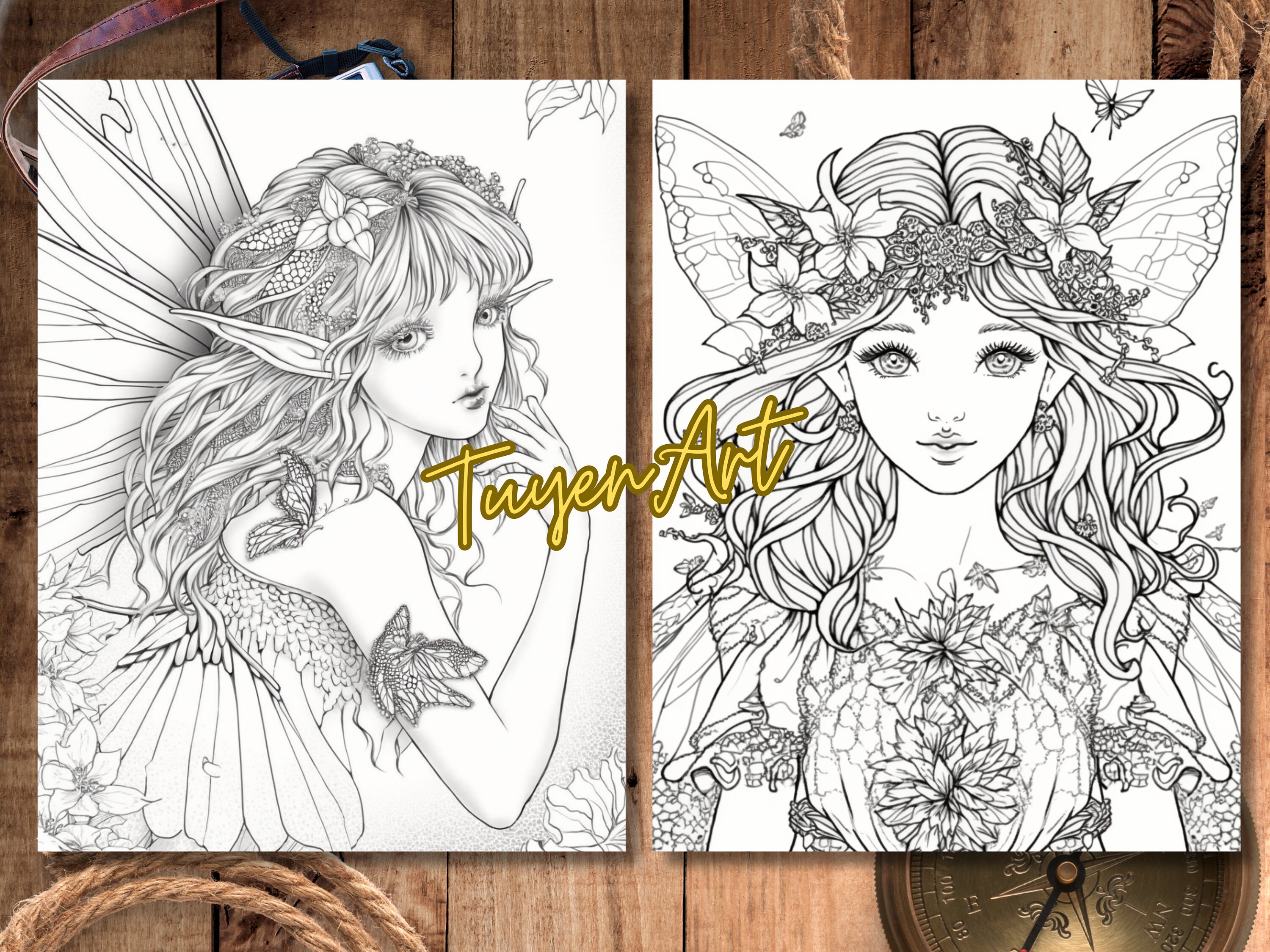 Princess Fairy Tale Coloring Book, Adult Coloring Pages, Fairies ...