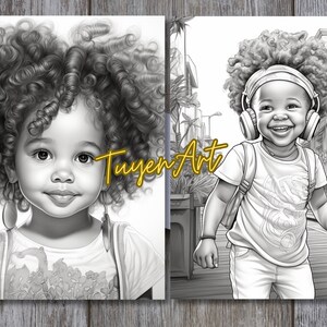 Black Kids Magic Coloring Pages, Black Kids Coloring Book, Printable ...