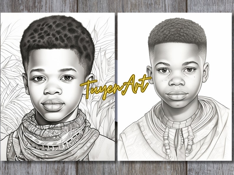 Black Boy Magic Coloring Pages, Afro Boy, Black Kids Magigc Coloring ...