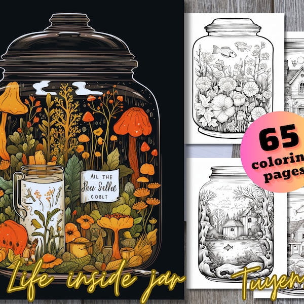 Terrarium Coloring Book - Etsy