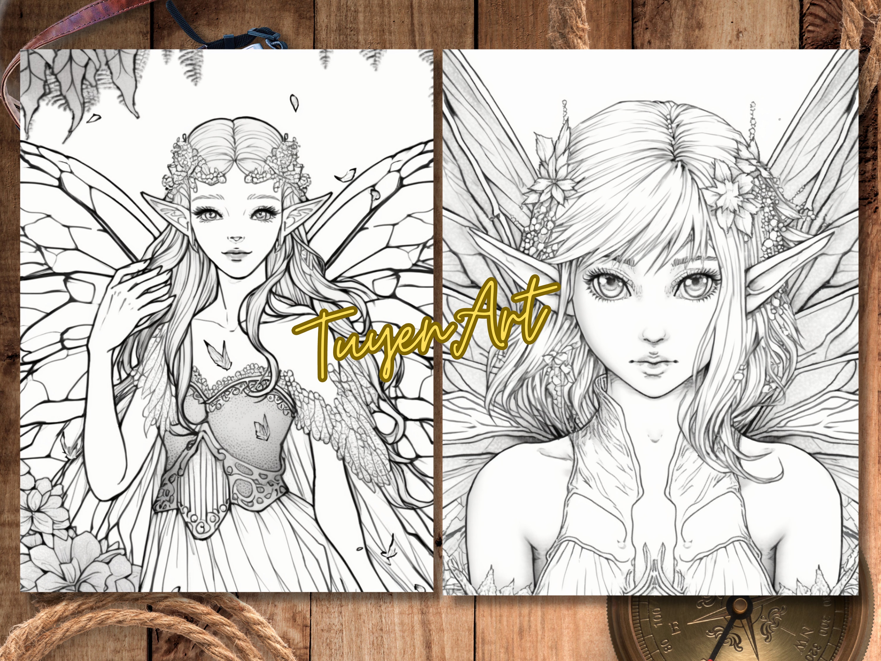 Princess Fairy Tale Coloring Book, Adult Coloring Pages, Fairies ...
