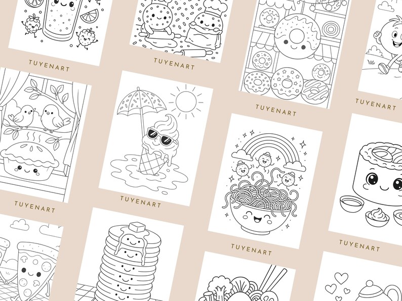 Foodie Friends Cozy - Vol 2 Coloring Book, Cute for All Printable ...