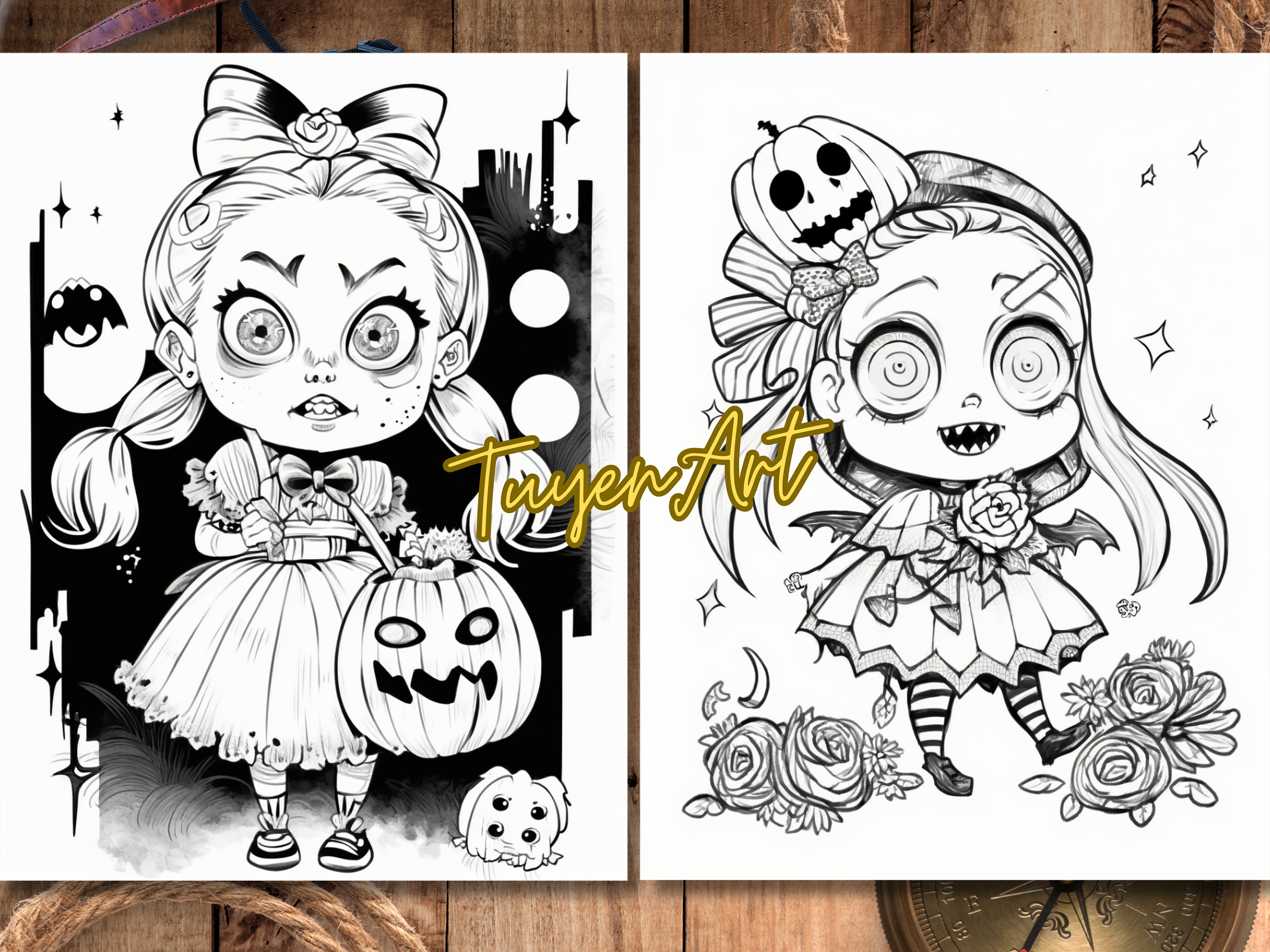 Spooky Girl Vol 2 Horror Coloring Book for Adults Coloring - Etsy