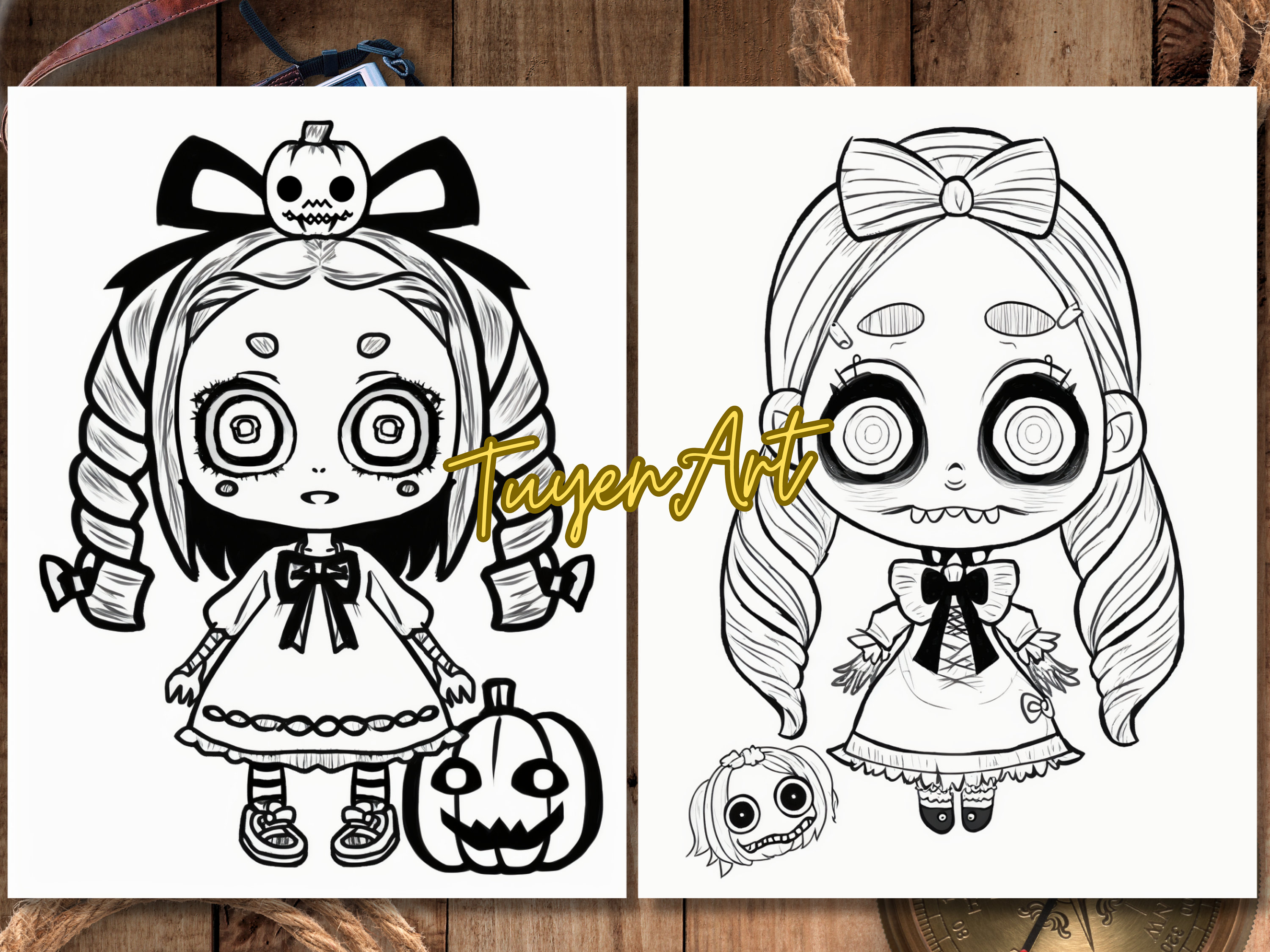Spooky Girl Vol 2 Horror Coloring Book for Adults Coloring - Etsy