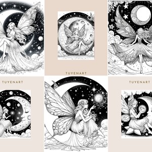 Moon Fairies Coloring Book, Fairy Girl Coloring Pages, Fantasy Coloring ...