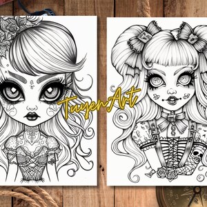 Beauty Miss Nightmare Coloring Book, Horror Beauties Coloring Pages ...