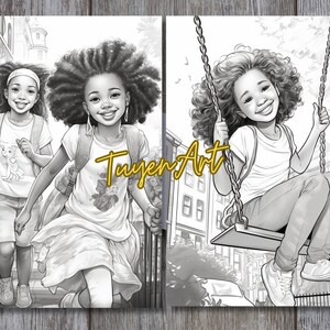 Black Kids Magic Coloring Pages, Black Kids Coloring Book, Printable ...