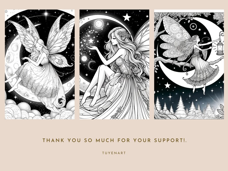 Moon Fairies Coloring Book, Fairy Girl Coloring Pages, Fantasy Coloring ...