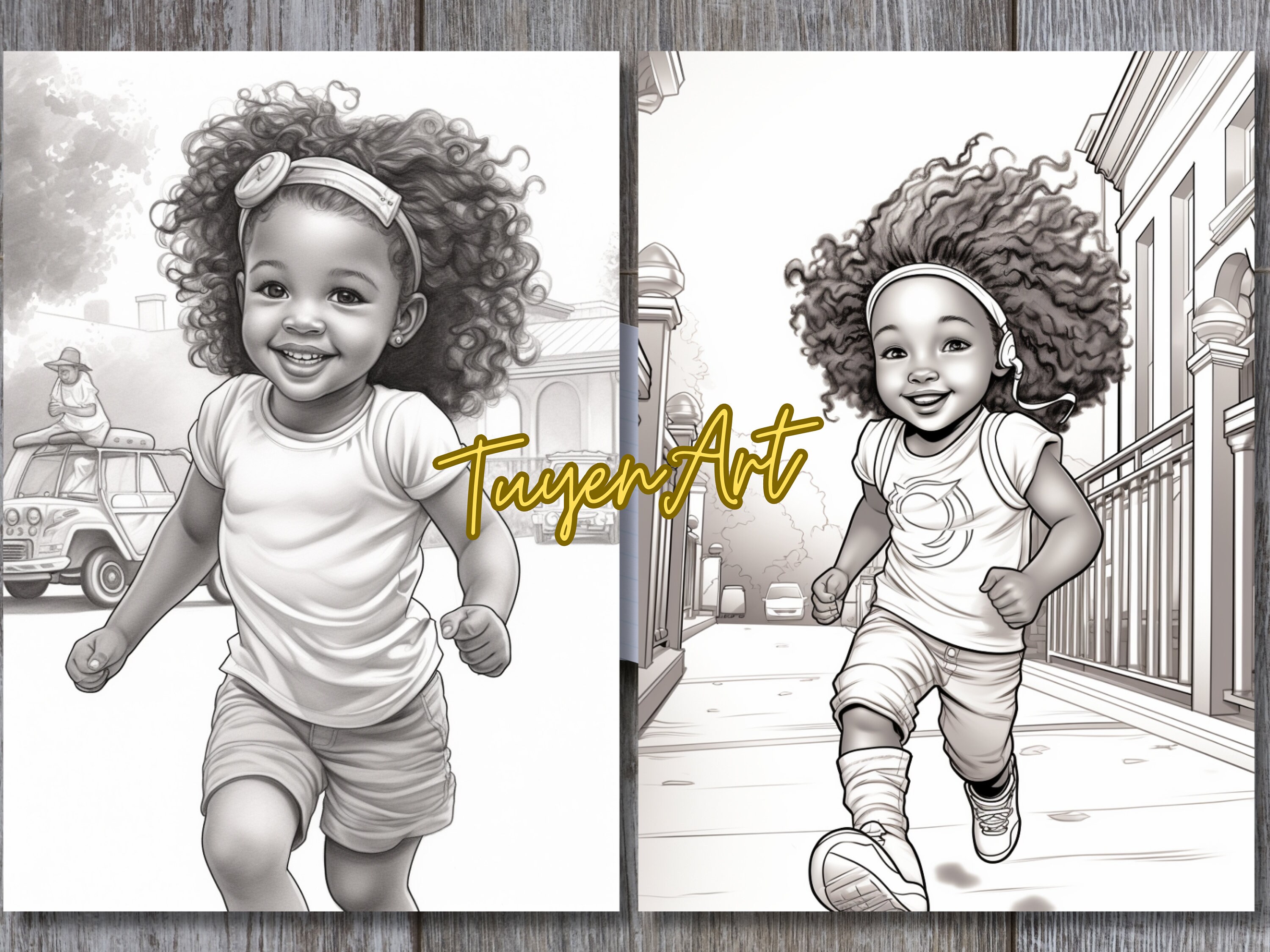 Black Kids Magic Coloring Pages, Black Kids Coloring Book, Printable ...
