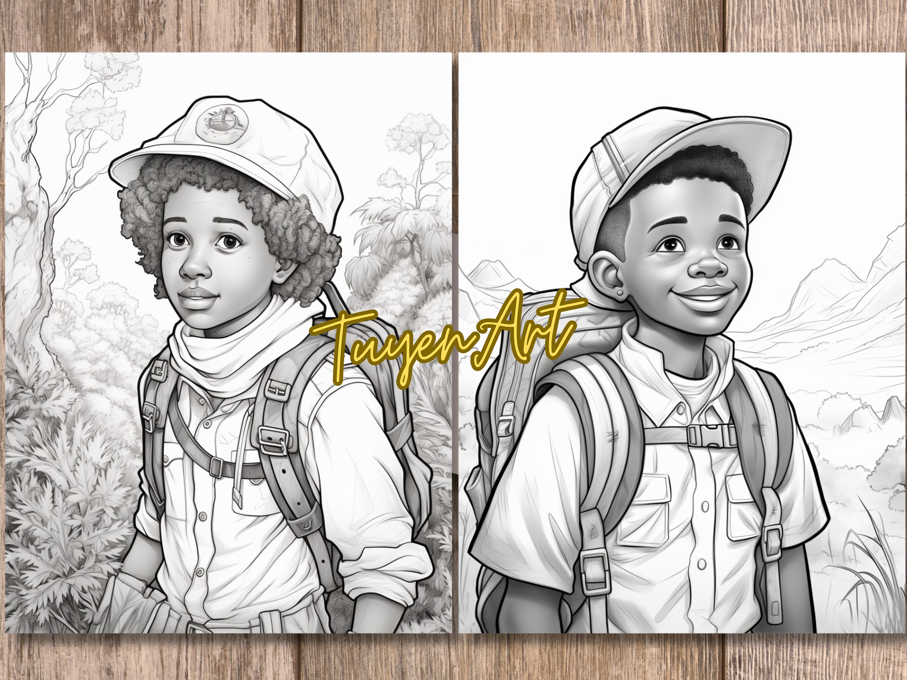 Black Boy Magic Coloring Pages, Afro Boy, Black Kids Coloring Book ...