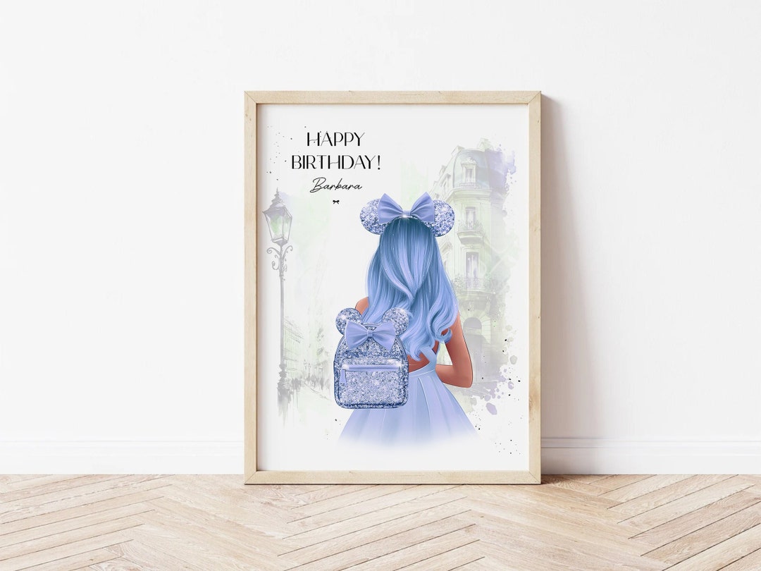 Custom French Birthday Card, Personalized Girl Birthday Card With ...