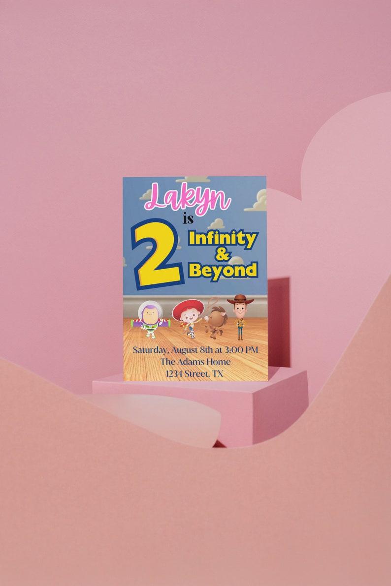 EDITABLE Toy Story Invitation Two Infinity Woody Invitation - Etsy