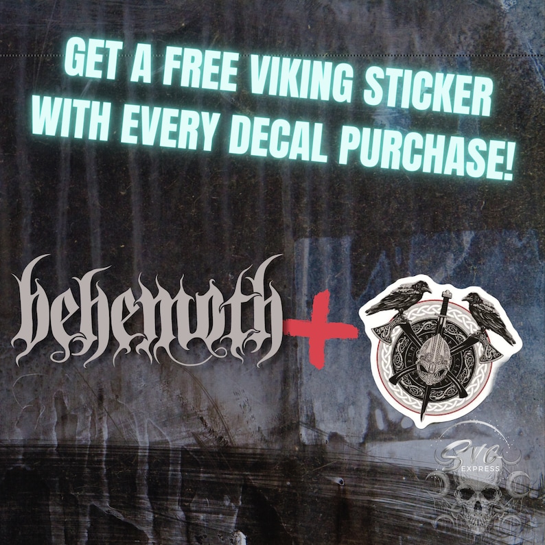 Behemoth Decal | Black Metal Decal | Death Metal Sticker | Vinyl Decals for Cars, Guitars ...