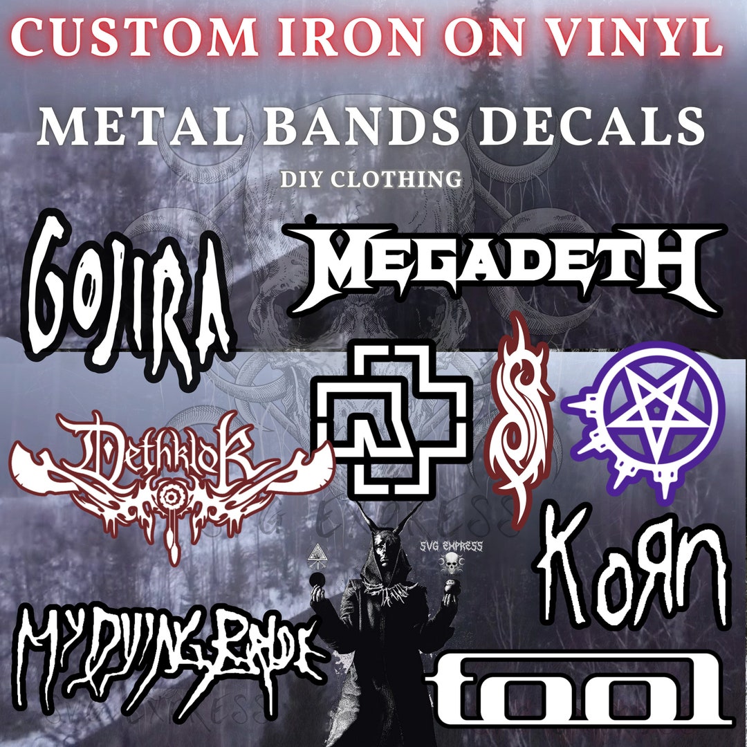 Custom Iron-on Metal Band Decal: DIY Clothing Vinyl + Viking Sticker - Etsy