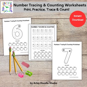 Number Tracing Worksheets, Traceable Numbers, Preschool Worksheets ...