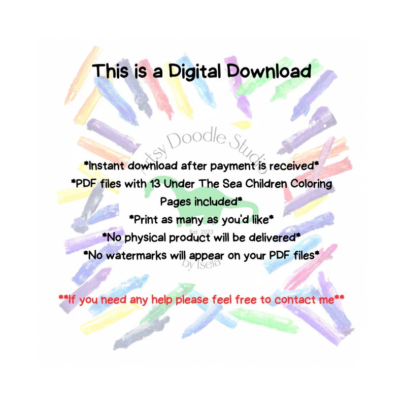 Under the Sea Coloring Pages for Kids, Preschoolers, Toddlers, 13 Under ...