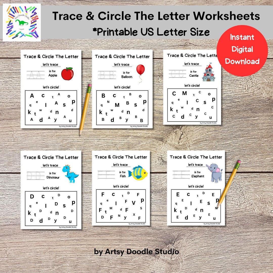 26 Alphabet Letter Printable Worksheets, Toddler, Preschool ...