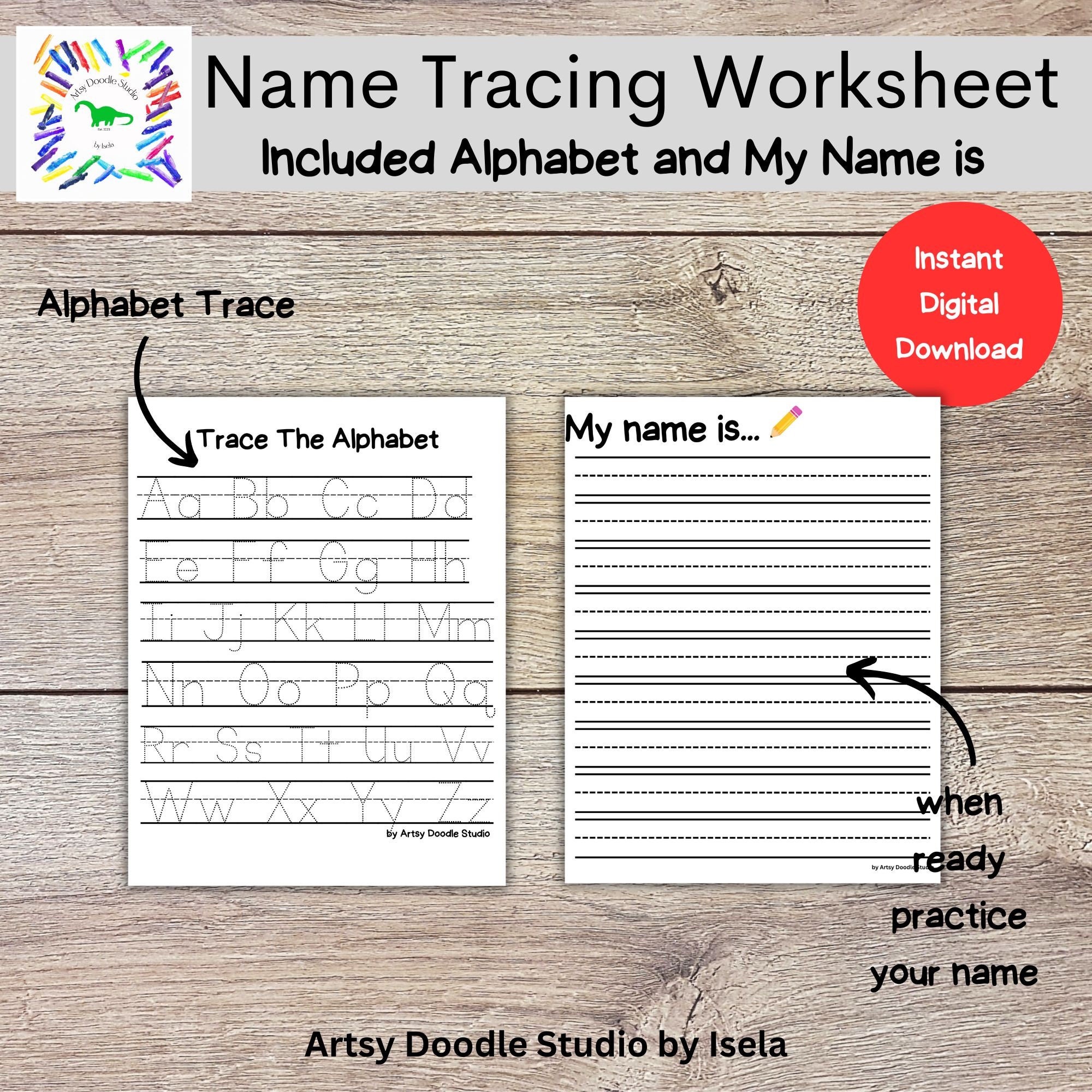 Personalized Name Tracing Worksheet, Custom Name Trace Sheet, Preschool ...
