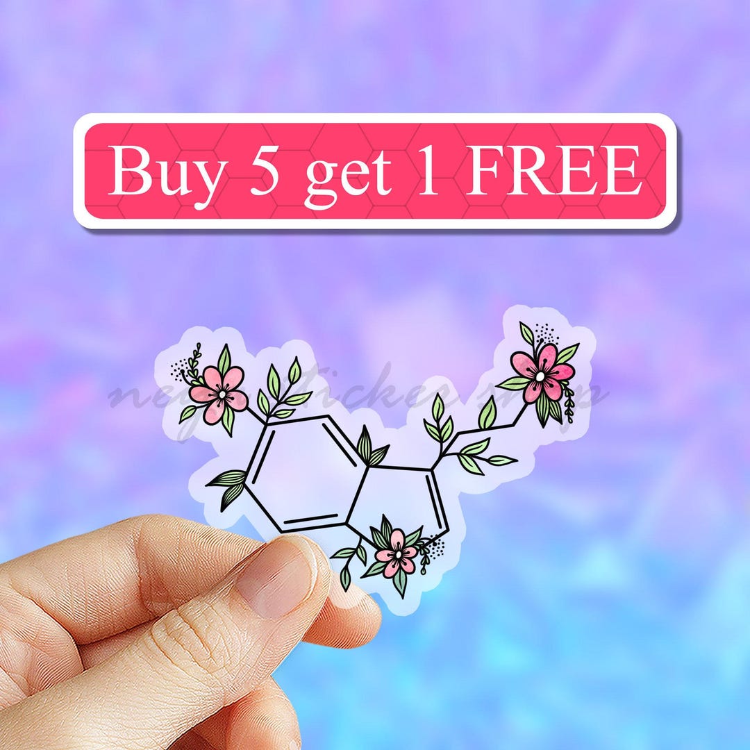 Clear Serotonin Sticker, Anxiety Stickers, Laptop Stickers, Funny ...