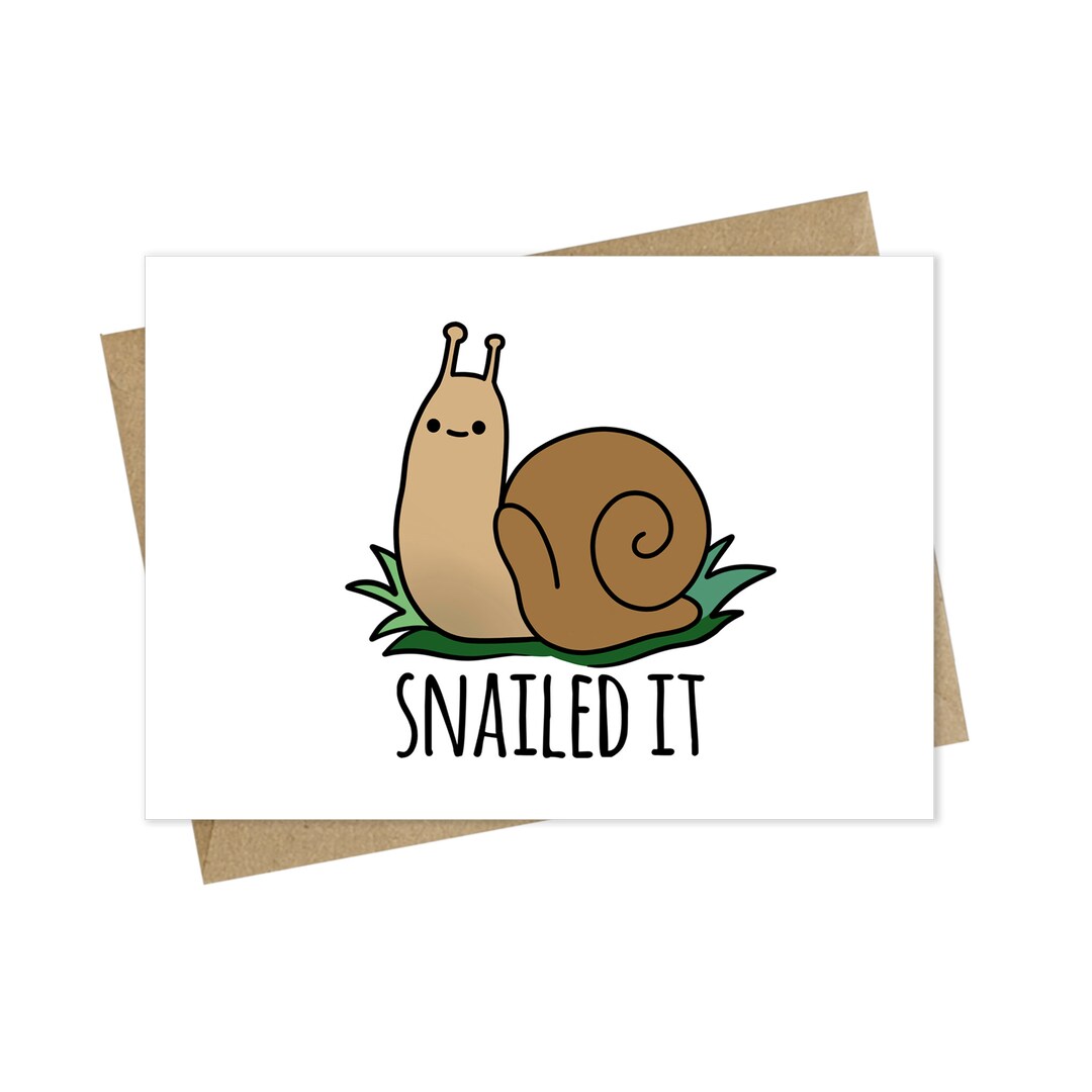 Snailed It Card, Nailed It, Funny Graduation Card, Congratulations Card ...