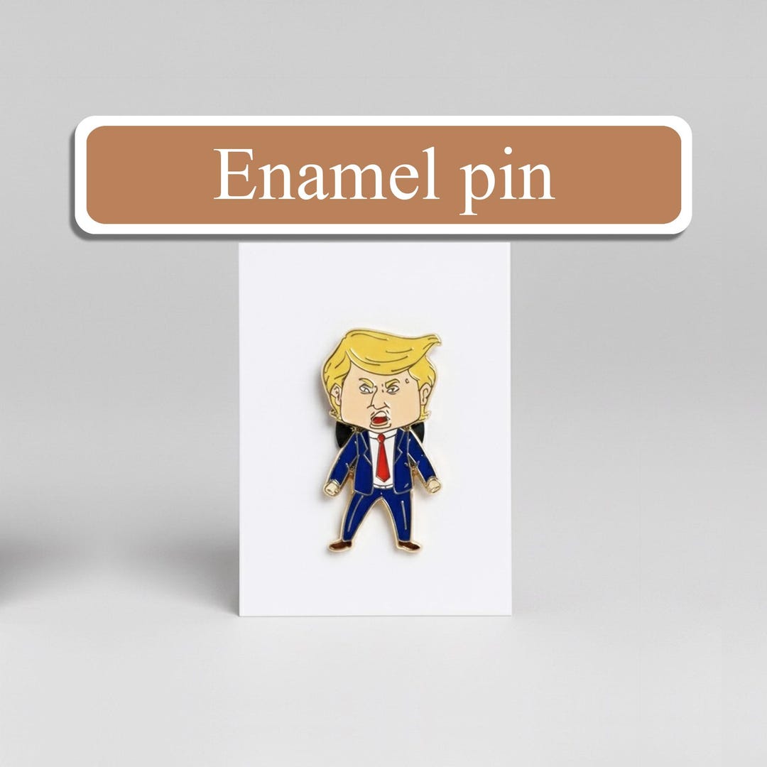 Trump Happy Face Enamel Pin, Funny Trump Meme Lapel Pin, Happy Face ...