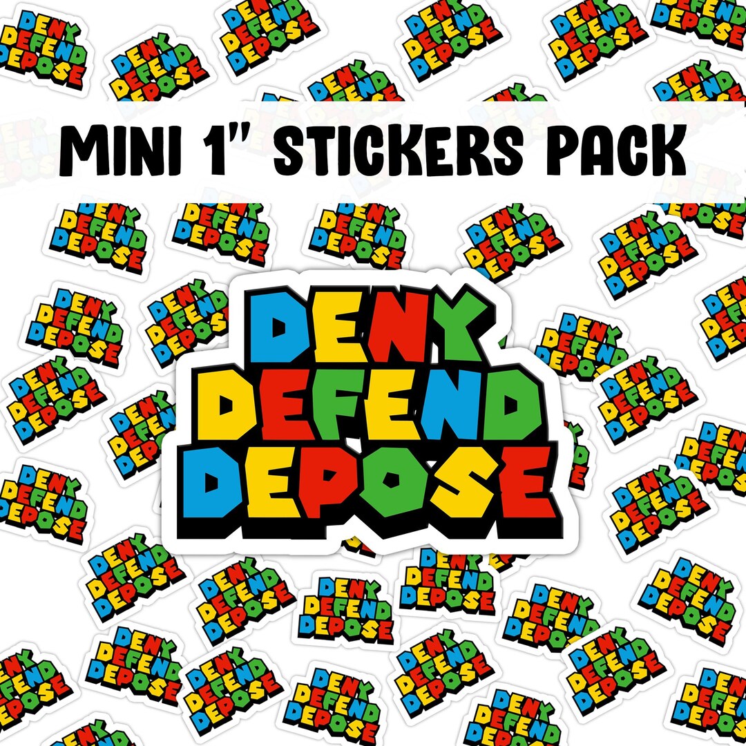 100 Pc Deny Defend Depose Sticker Pack Healthcare Reform Human Rights ...