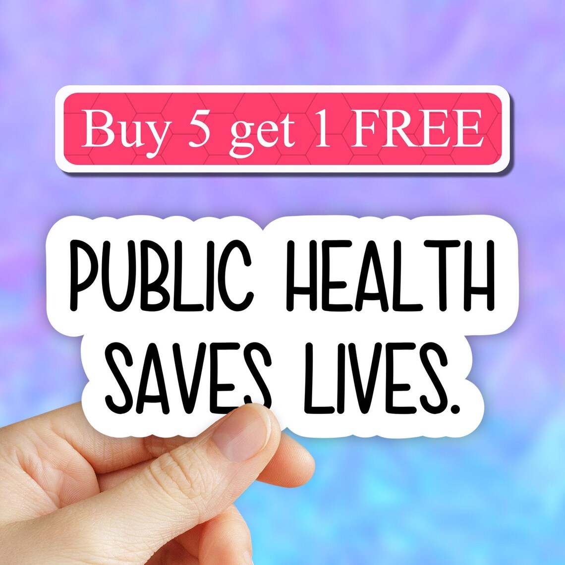 Public Health Saves Lives Sticker, Public Health Decals, Water Bottle ...