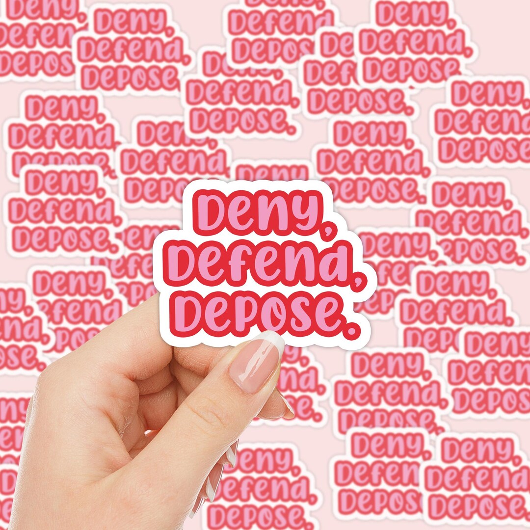 100 Pc Deny Defend Depose Sticker Pack Healthcare Reform Human Rights ...