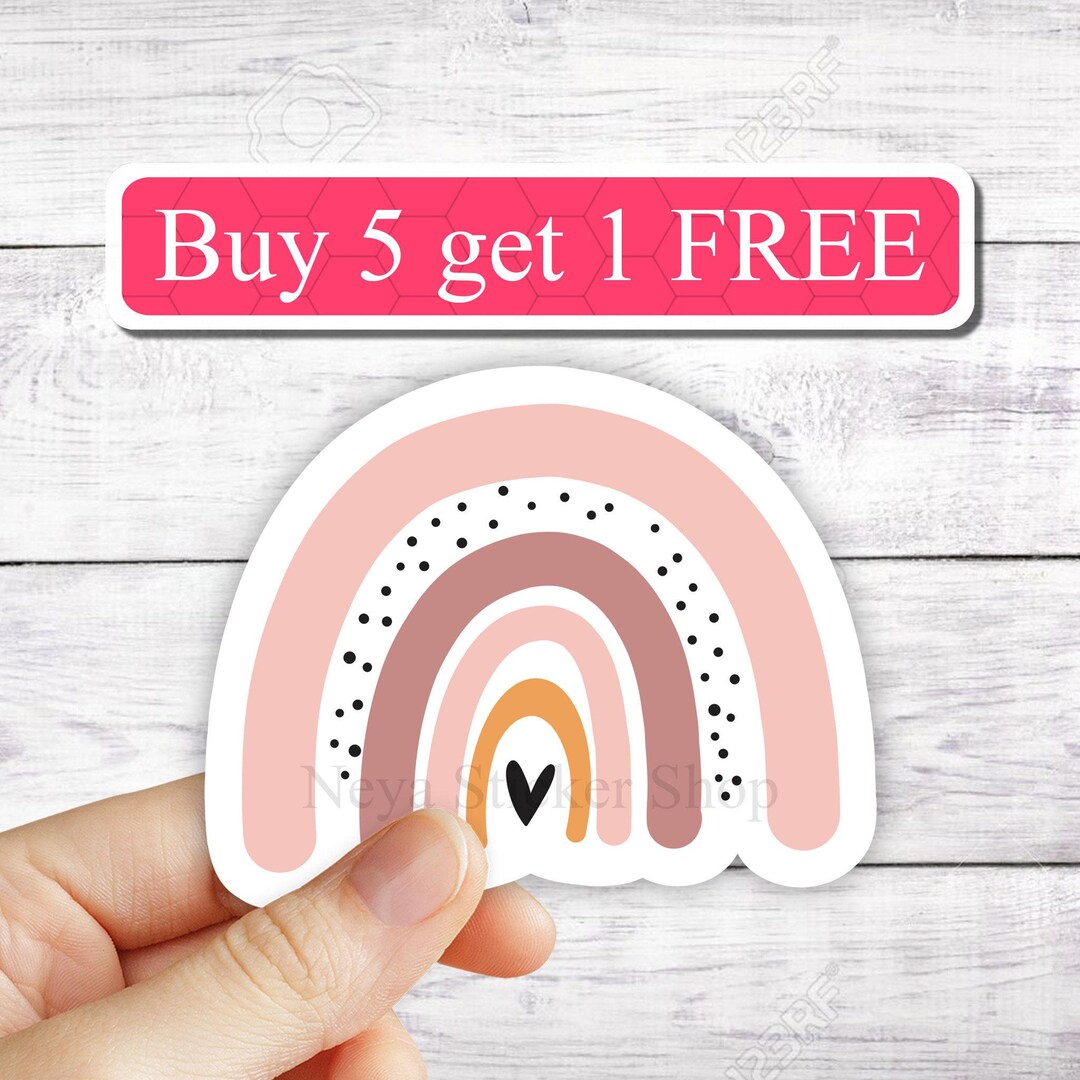 Boho Rainbow Sticker, Bobo Stickers, Trending Stickers, Laptop Stickers ...