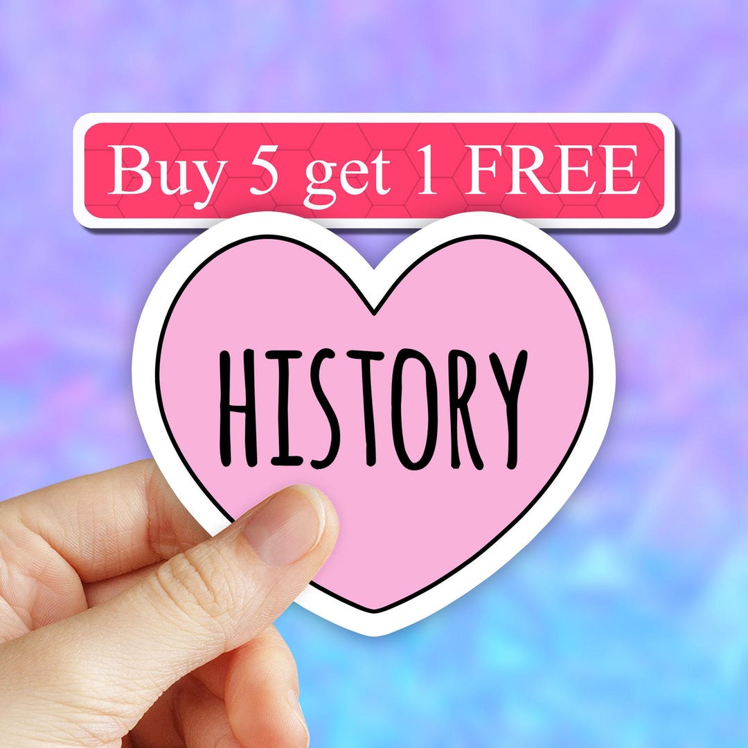 Love History Sticker, History Stickers, History Teacher Gifts Decal ...