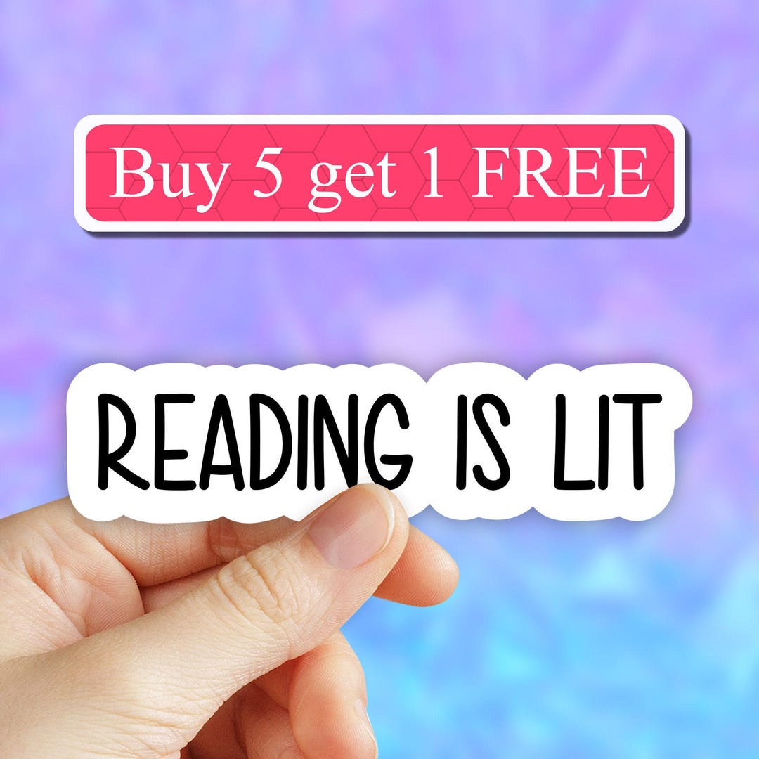 Reading is Lit Sticker, Funny Reading Stickers, Book Lover Stickers ...
