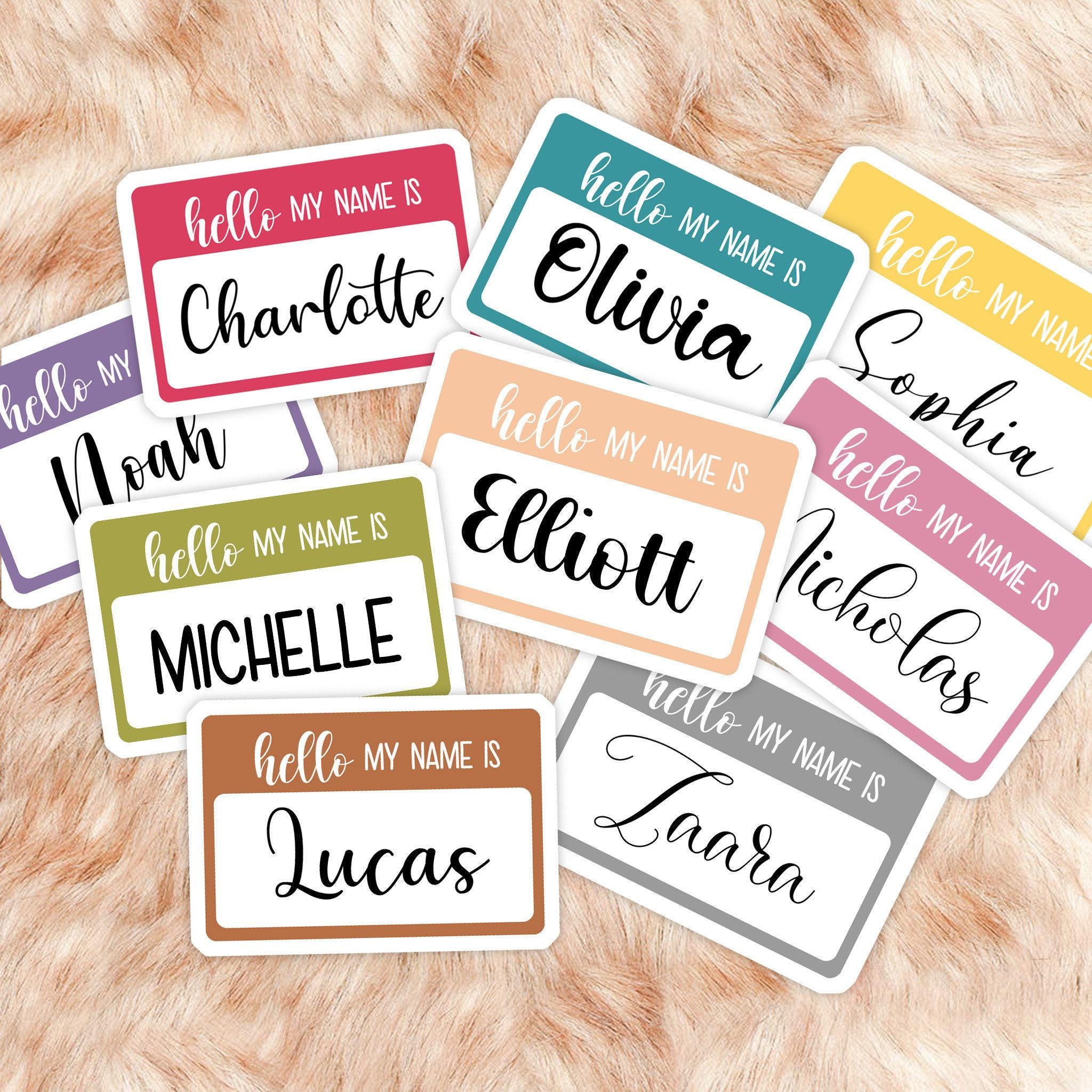 Hello, My Name is Sticker, Custom Name Tag, Personalized Name Sticker ...